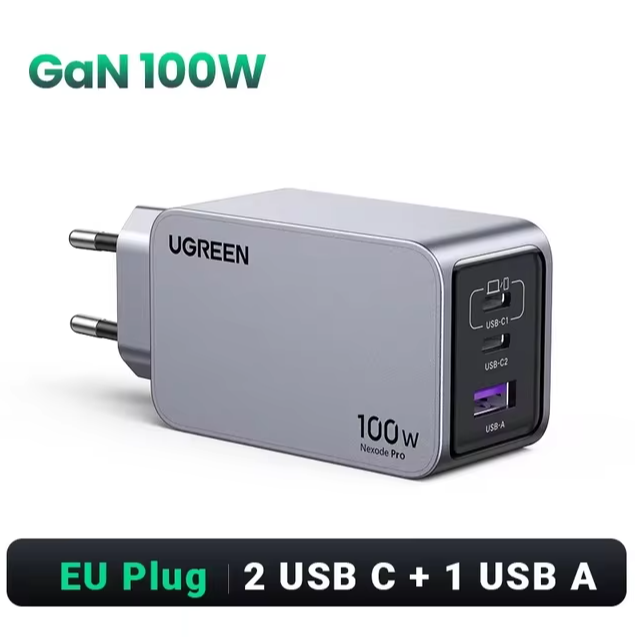 Зарядное устройство UGREEN, 100 Вт, USB C, QC, быстрая зарядка для ...